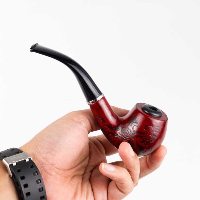 Jual Pipa Filter Rokok Cangklong Kayu Ukir Asli Tembakau Popeye Chung ...