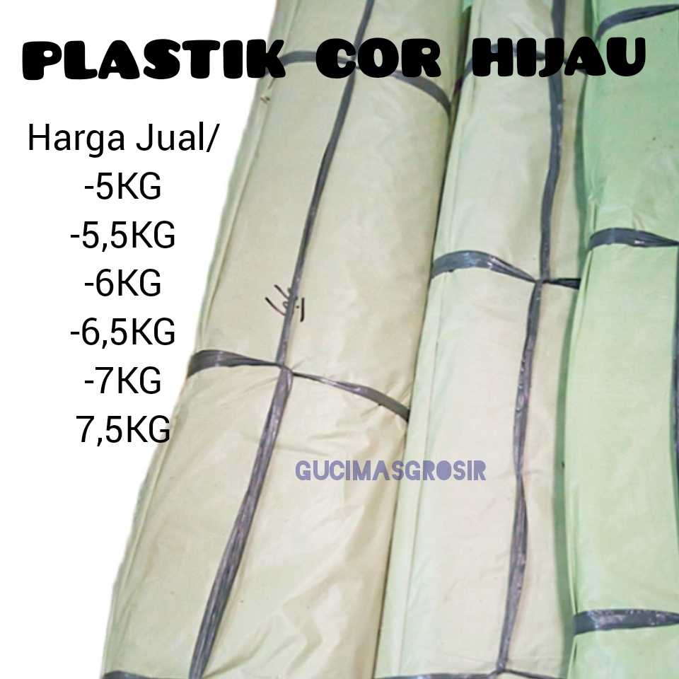 Jual Plastik Cor Hijau 7kg 6kg 5kg Plastik Plastik Penutup Jalan Aspal ...