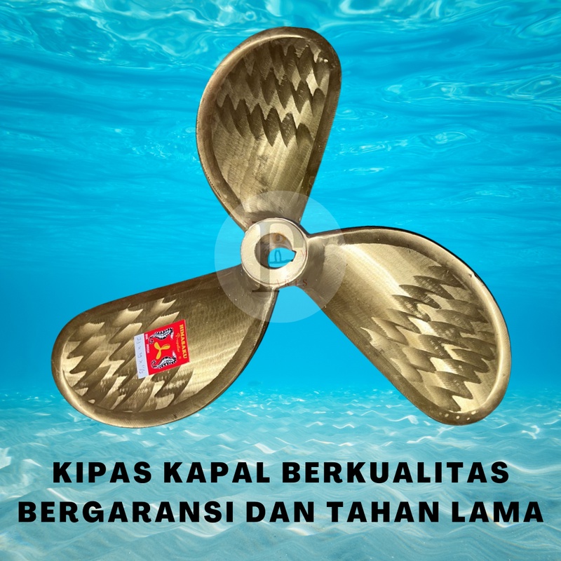 Jual Kipas Perahu 3 Daun 21x15 inchi Baling Propeller Kuningan | Shopee ...