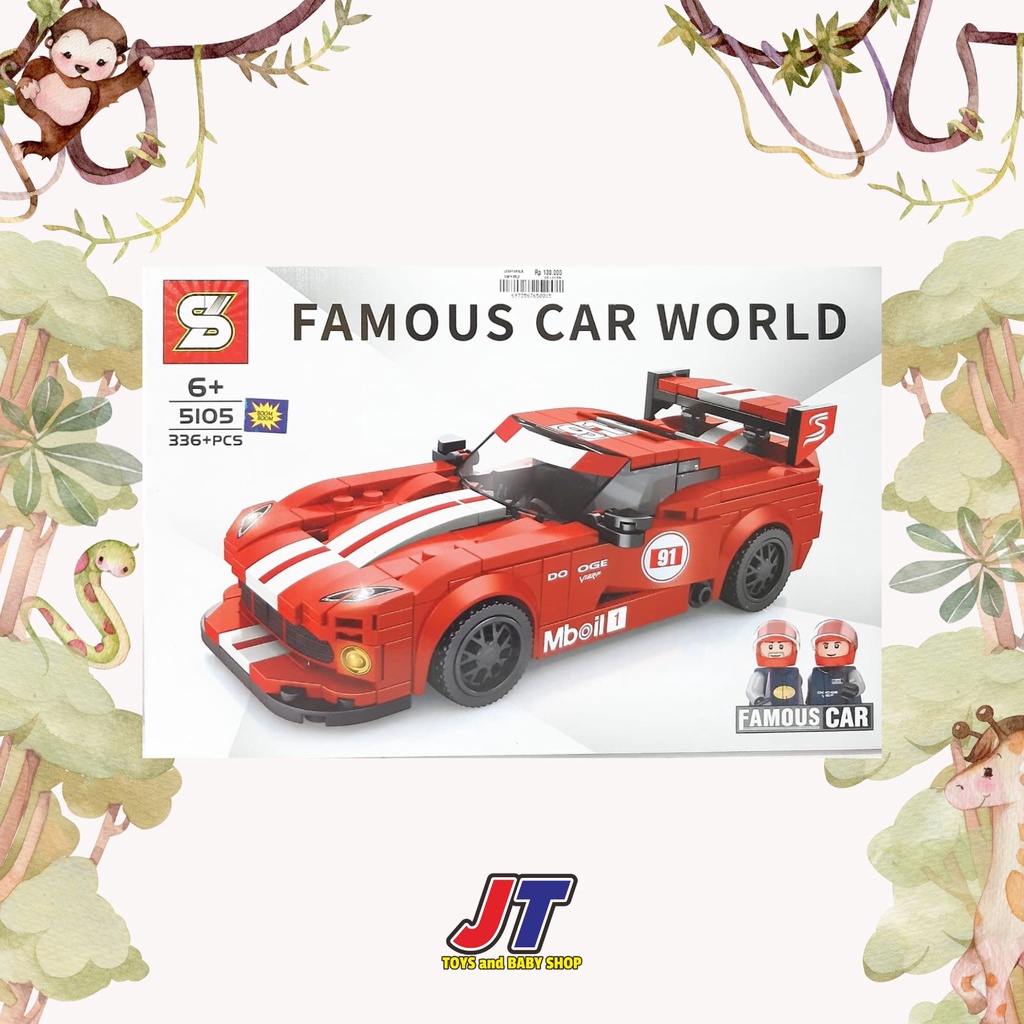 Jual Lego Famous Car World | Mainan Lego Mobil Anak | Shopee Indonesia