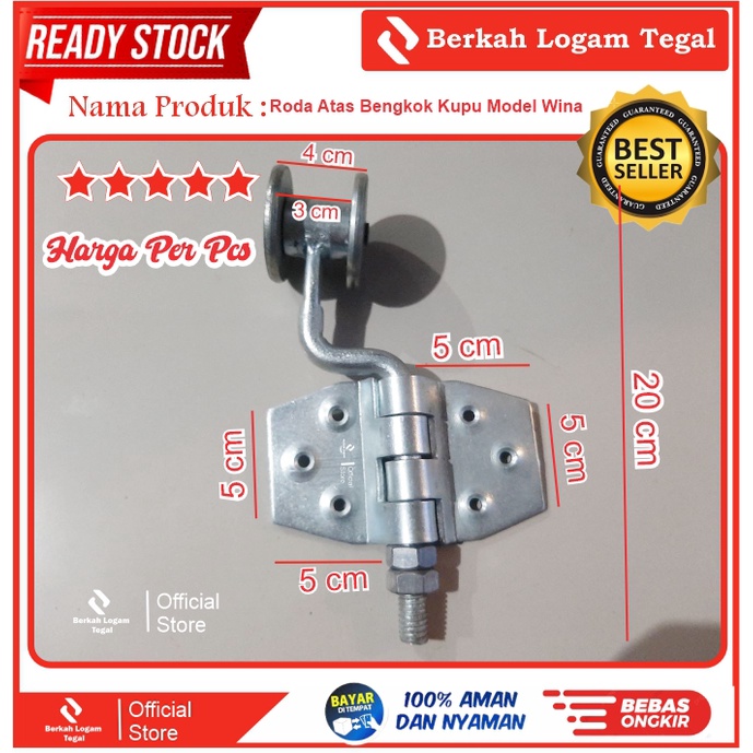 Jual Engsel Roda Atas Besar Bengkok Model Kupu Model Wina / Engsel ...