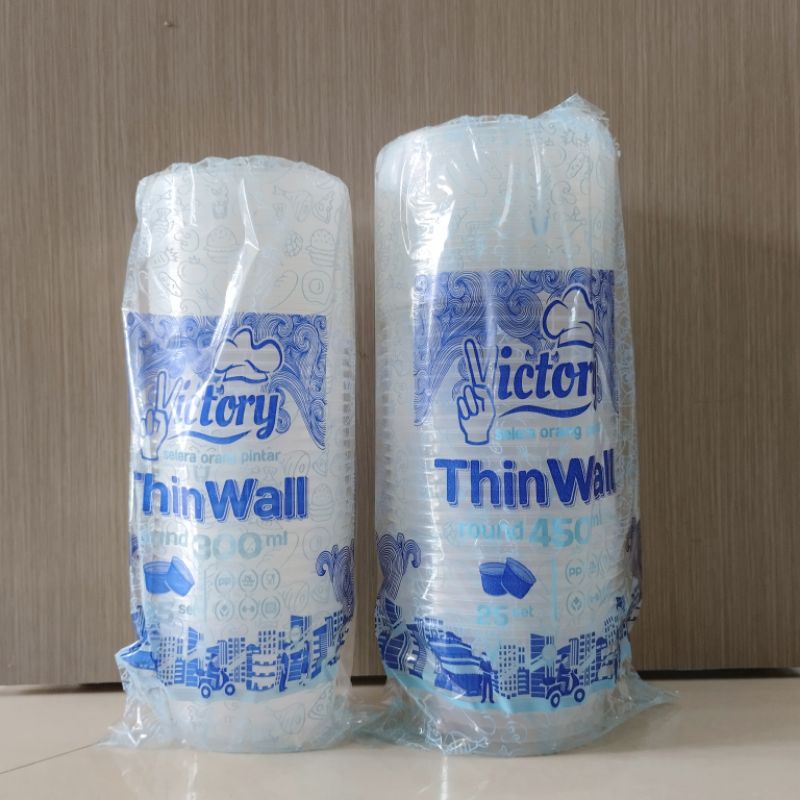 Jual Thinwall Victory ROUND 300 ml 450 ml/Wadah salad buah/Wadah ...
