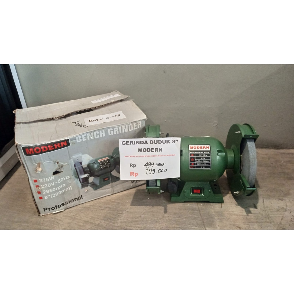 Jual OBRAL EX DISPLAY MODERN Gerinda Duduk Bench Grinder 8 Inch MD200 ...