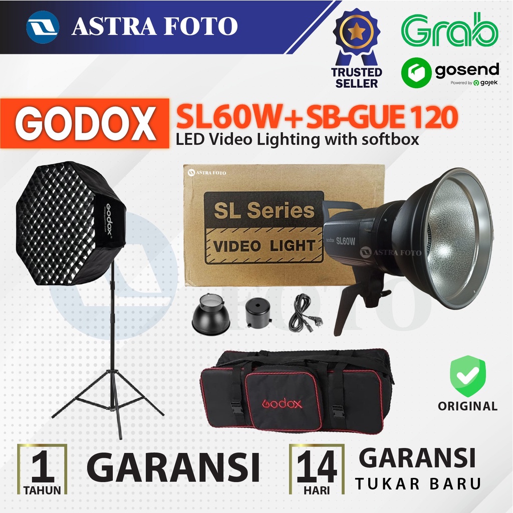 Jual Paket LED GODOX SL-60W / SL60W / SL60 W Lighstand + Softbox LED ...
