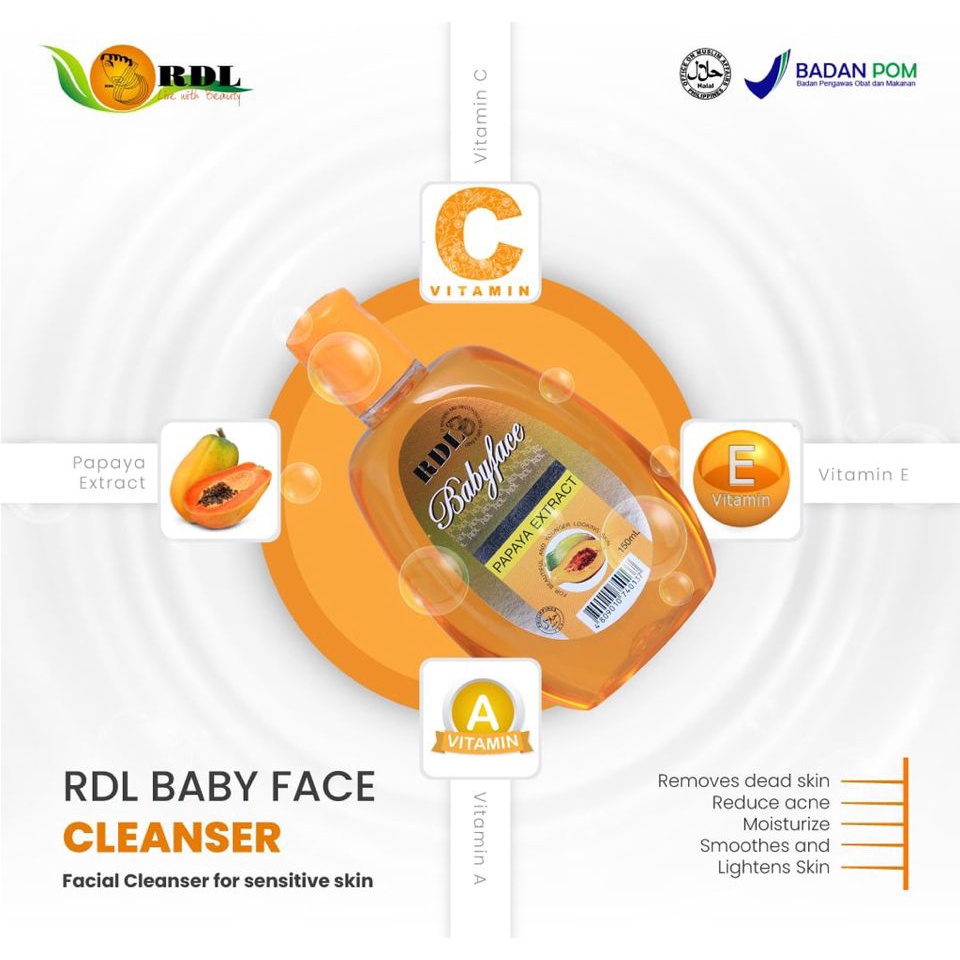 Jual JM RDL Facial Cleanser / Pembersih Wajah Extract Papaya 150 gr ...