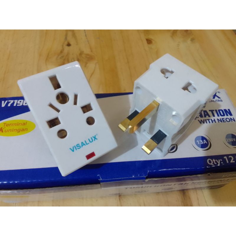 Jual COLOKAN STEKER KAKI 3 TIPE G + FUSE SEKRING VISALUX | Shopee Indonesia