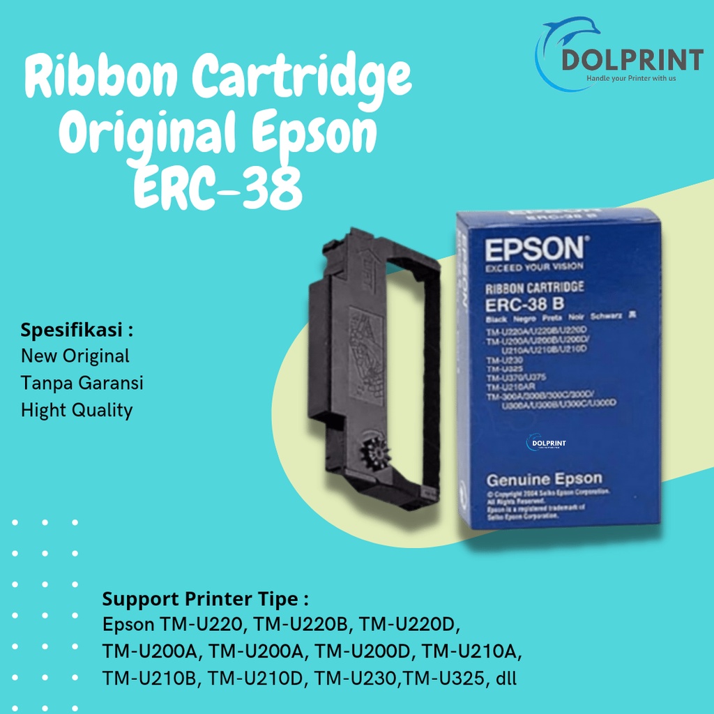 Jual Ribbon Cartridge ERC 38 Pita Epson ERC-38 ERC38 Black TMU220 TM ...