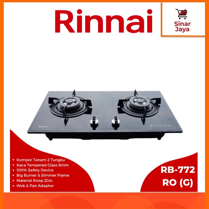 Jual RINNAI RB-772 RO (G) / RB-772 ROG / RB-773 ROG Kompor Gas Tanam ...