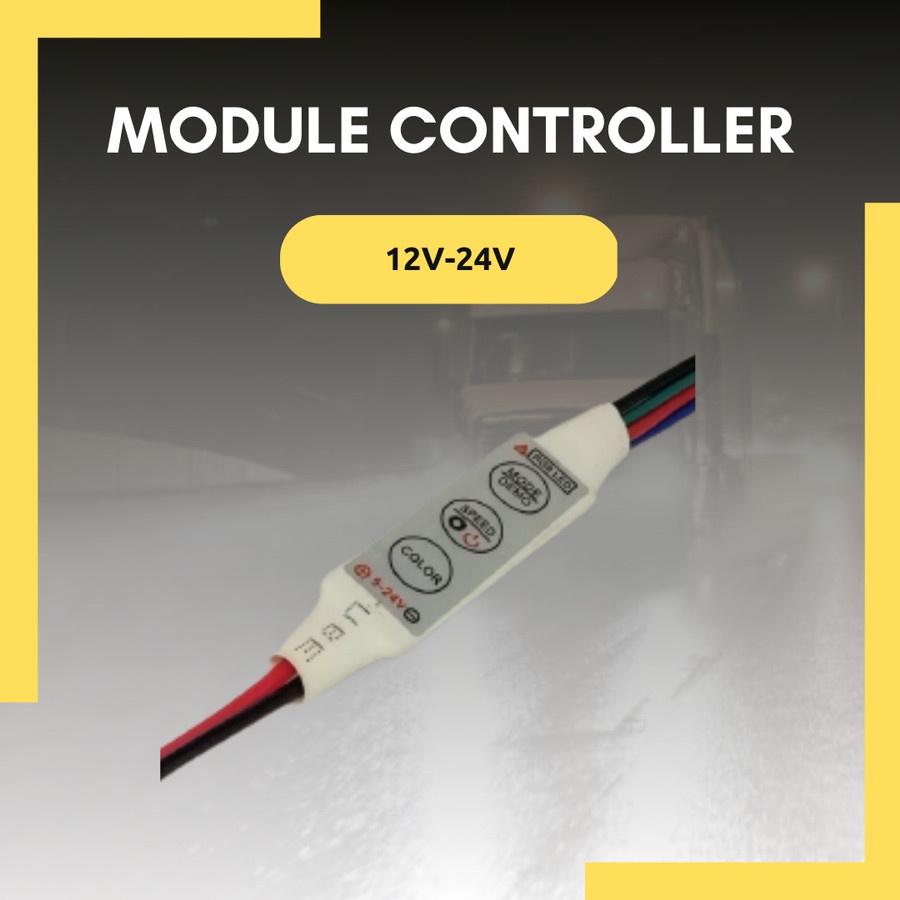 Jual MODUL CONTROLLER DIMMER RUNNING RGB LED STRIP 4 KABEL 12V-24V ...