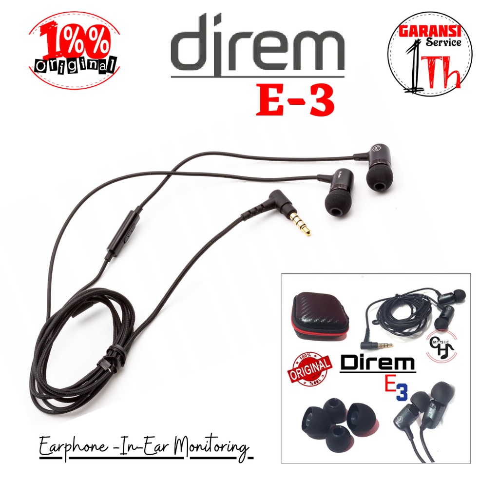 Jual Earphone DIrem E3 Earphone -In-Ear Monitoring | Shopee Indonesia