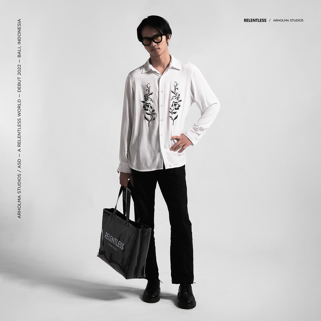 Jual Arholma Studios - Long Sleeve Shirt 'Ottoman' White | Shopee Indonesia