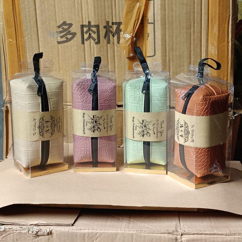 Jual Souvenir Pouch Motif Croco Doff / FREE SABLON Size 15x7x7 KEMAS ...