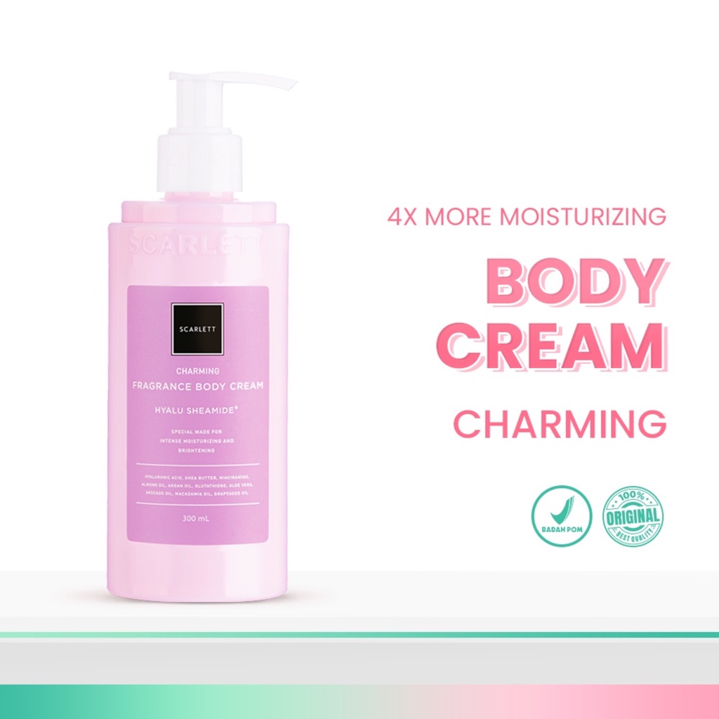 Jual SCARLETT Whitening Charming Series Body Lotion Cream Serum Shower ...