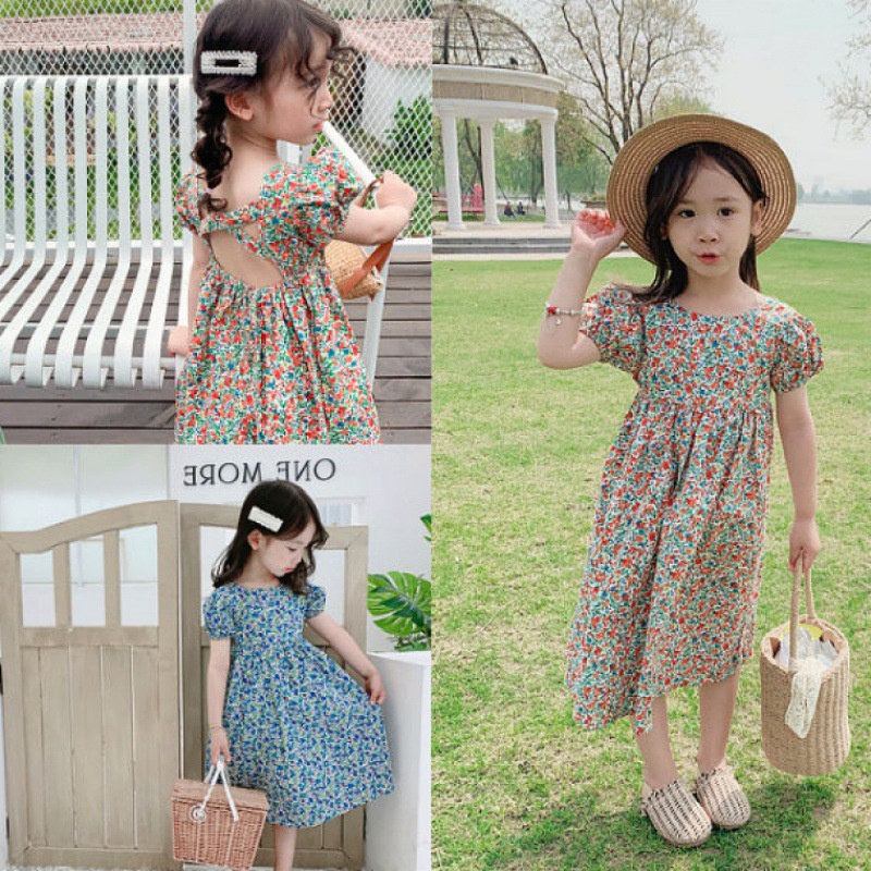 Jual Haasya Kids 1-7 Tahun gadis gaun bunga harta karun wanita rok ...