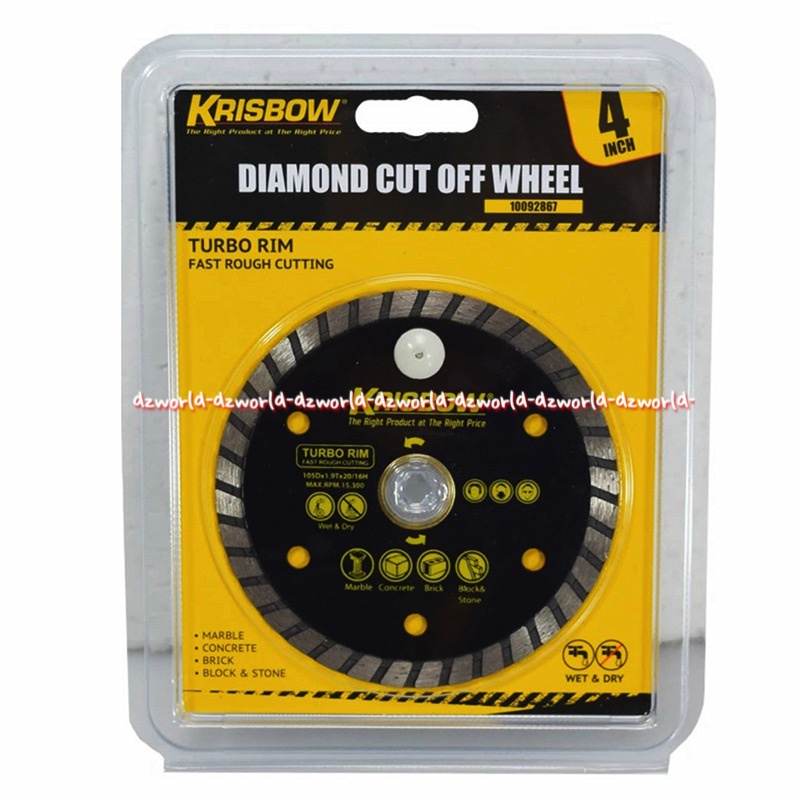 Jual Krisbow Diamond Cut Off Wheel Turbo Rim Refill Grinder 10cm Isi ...