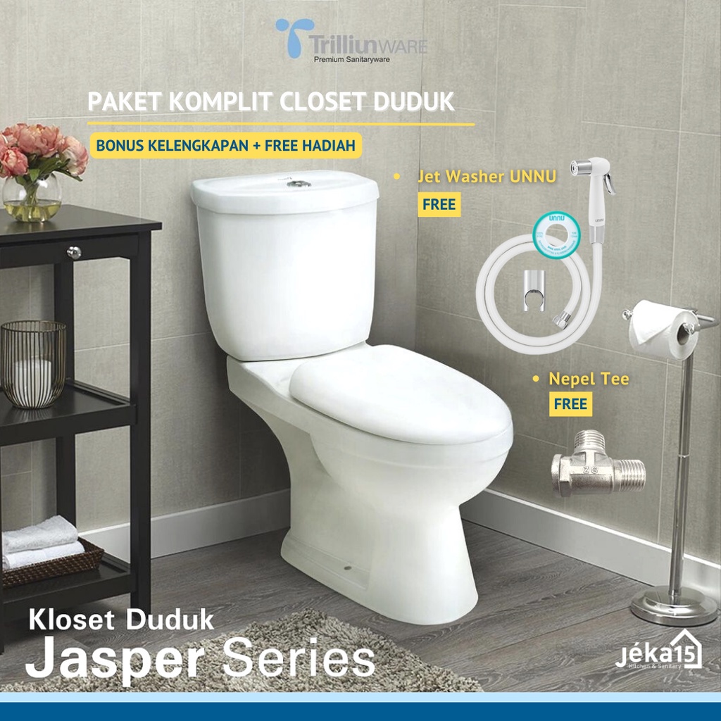 Jual TRILLIUNWARE JASPER PAKET CLOSET DUDUK + JET WASHER | Shopee Indonesia