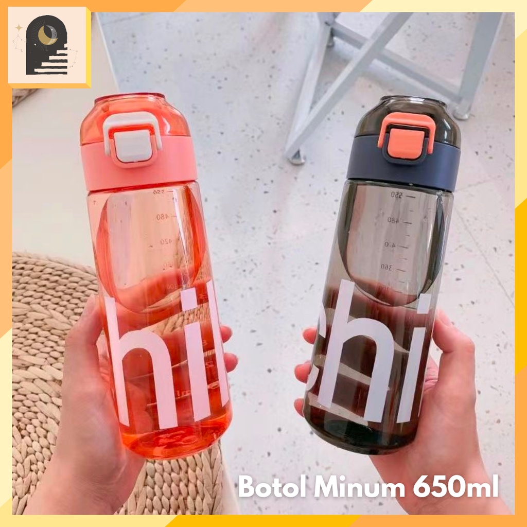 Jual Either.id - Botol Minum Aesthetic Water Bottle 650ml BPA Free ...