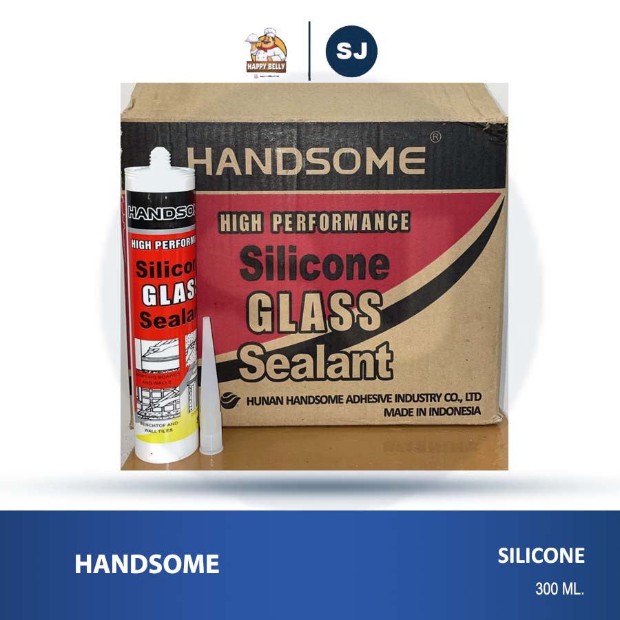 Jual Lem Kaca Botol Handsome Black White Clear / Lem Sealant Sealan ...