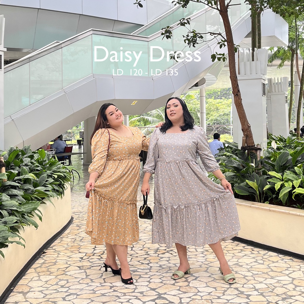 Jual MOKMOK - Daisy Dress BigSize JumboSize | Shopee Indonesia