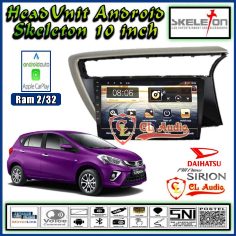 Jual Head Unit Android Skeleton 10 Inch OEM Daihatsu Sirion 2018 Up ...