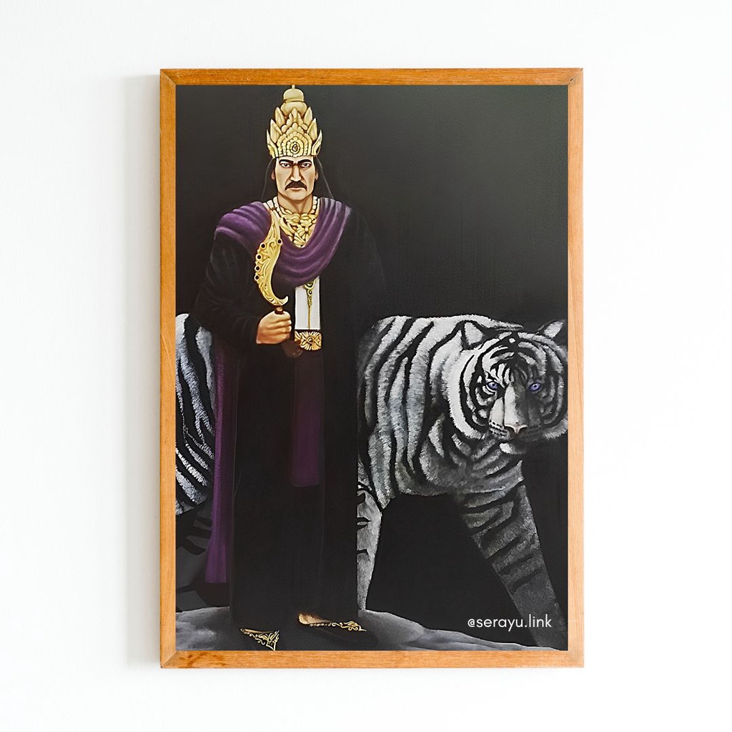 Jual Hiasan Dinding Lukisan Cetak Gambar Prabu Siliwangi Raja Pajajaran ...