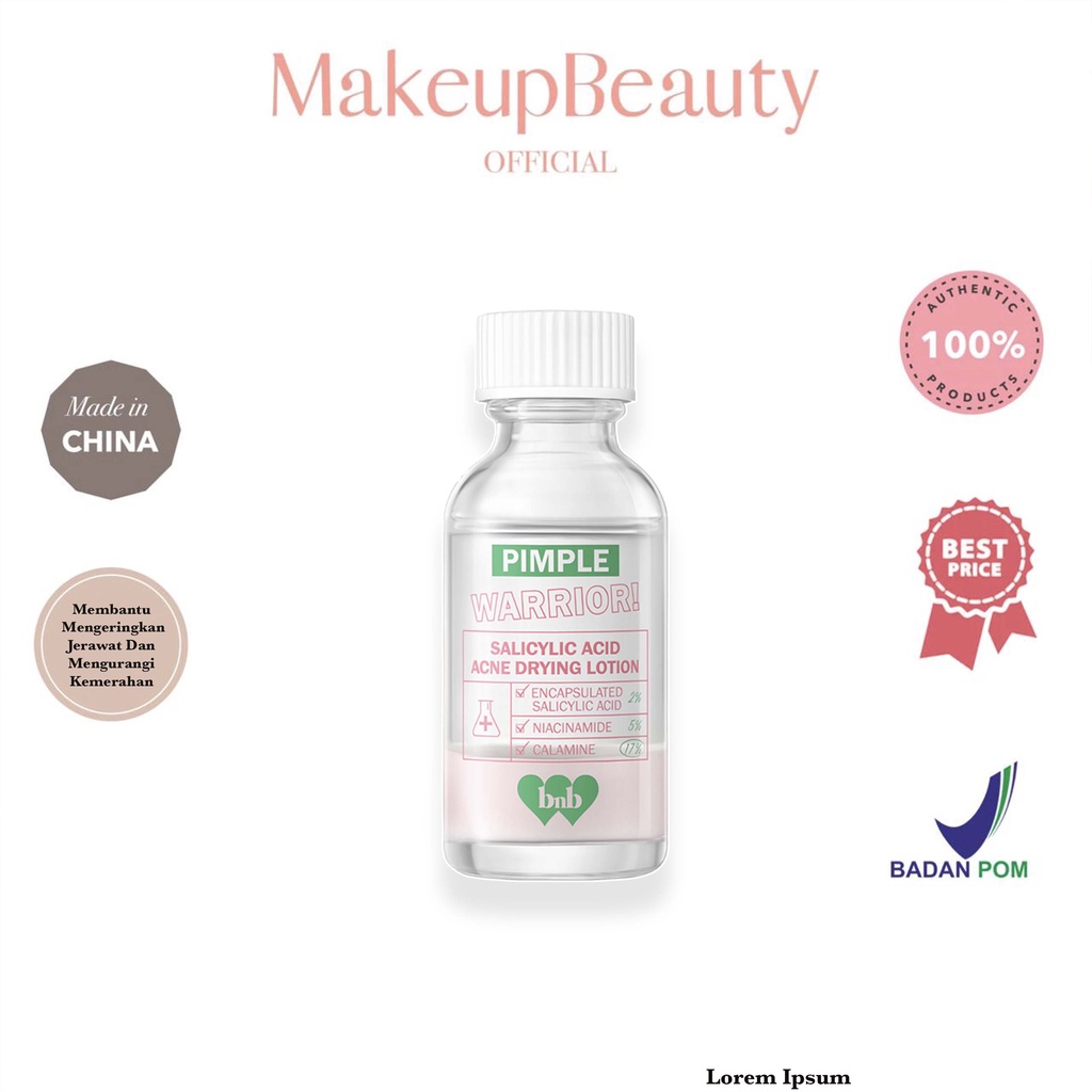 Jual BNB BARENBLISS Pimple Warrior! Salicylic Acid Acne Drying Lotion ...