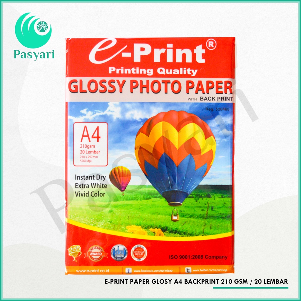 Jual E-Print Paper Glosy A4 Backprint 210 Gsm / 20 Lembar | Shopee ...