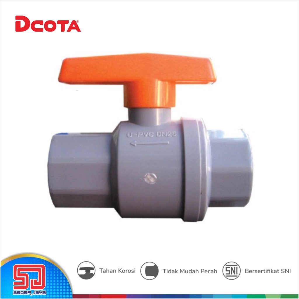 Jual DCOTA PVCBV 2" Ball Valve PVC Katup Keran / Stop Kran Plastik Polos 2 inch | Shopee Indonesia