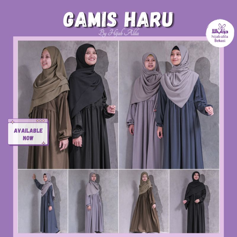 Jual GAMIS HARU HIJAB ALILA BAHAN RAYON TWILL LEMBUT KUALITAS PREMIUM ...