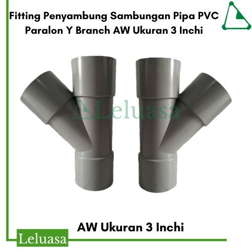 Jual Fitting Penyambung Sambungan Pipa PVC Paralon Y Branch AW Ukuran 3 ...