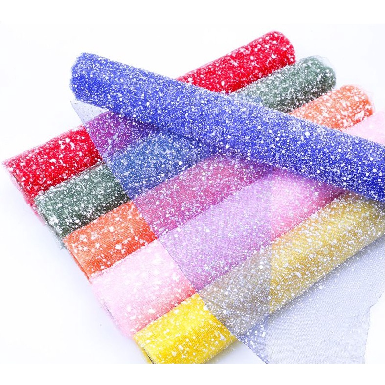 Jual [1ROL 4 YARD] KERTAS BUNGA TILE SALJU / SNOWY MESH TILE / SNOWY ...