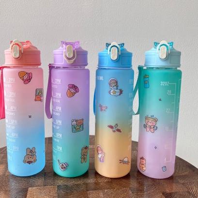 Jual Super Trending BOTOL MINUM 1 LITER BOTOL MINUM RAINBOW KOREA VIRAL ...