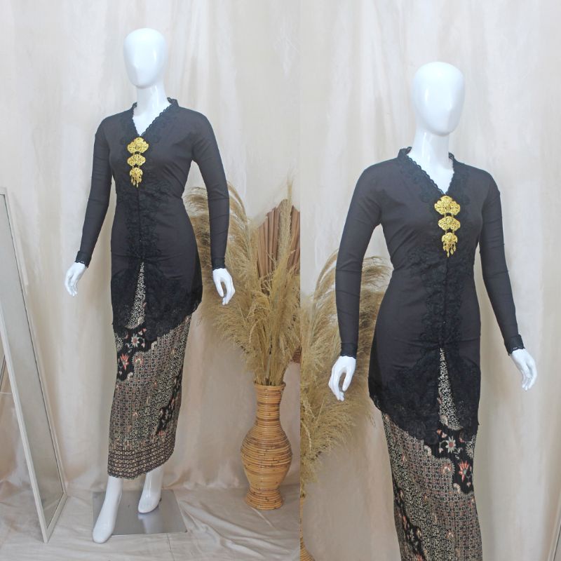 Jual Abaya Kebaya Tunik Encim Modern Katun Bordir Murah Bonus Furing ...