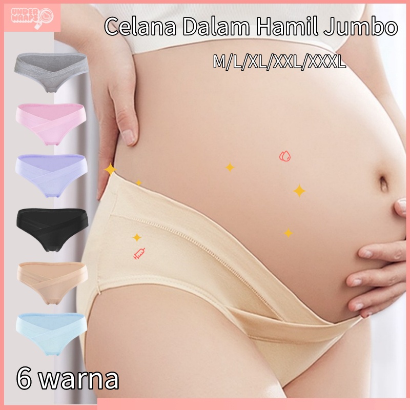 Jual Low Waist Maternity CD Jumbo Celana Dalam Hamil Bahan Katun Briefs Elastis Seamless ...
