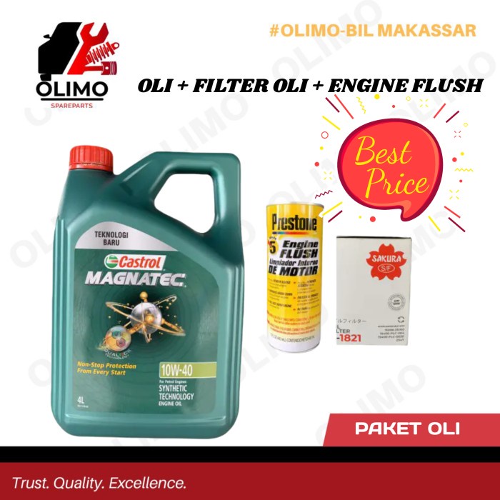Jual Oli Castrol 10W/40 4Liter + Filter Oli + Engine Flush | Shopee ...