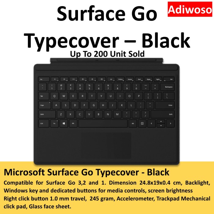 Jual Microsoft Surface Go Keyboard Black Berkualitas | Shopee Indonesia