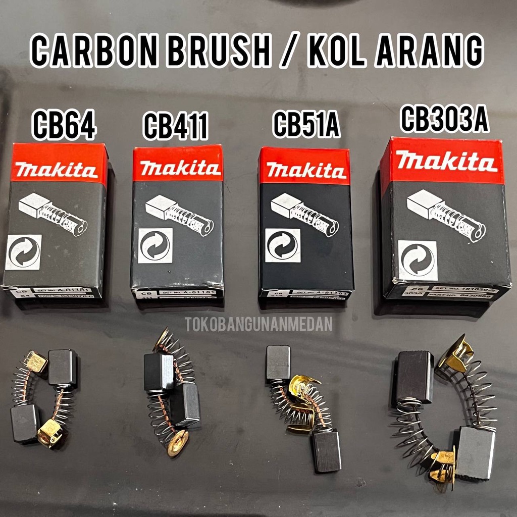Jual Carbon Brush MAKITA Model Per - COL Kol Arang CB 51A - 64 - 411 - 153 - 203 - 303 - 44 - 21 ...