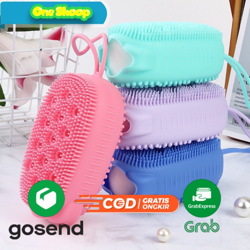 Jual OS Spons Mandi Bath Sponge Sabun Batang Cair 2In1 Sikat Spons ...