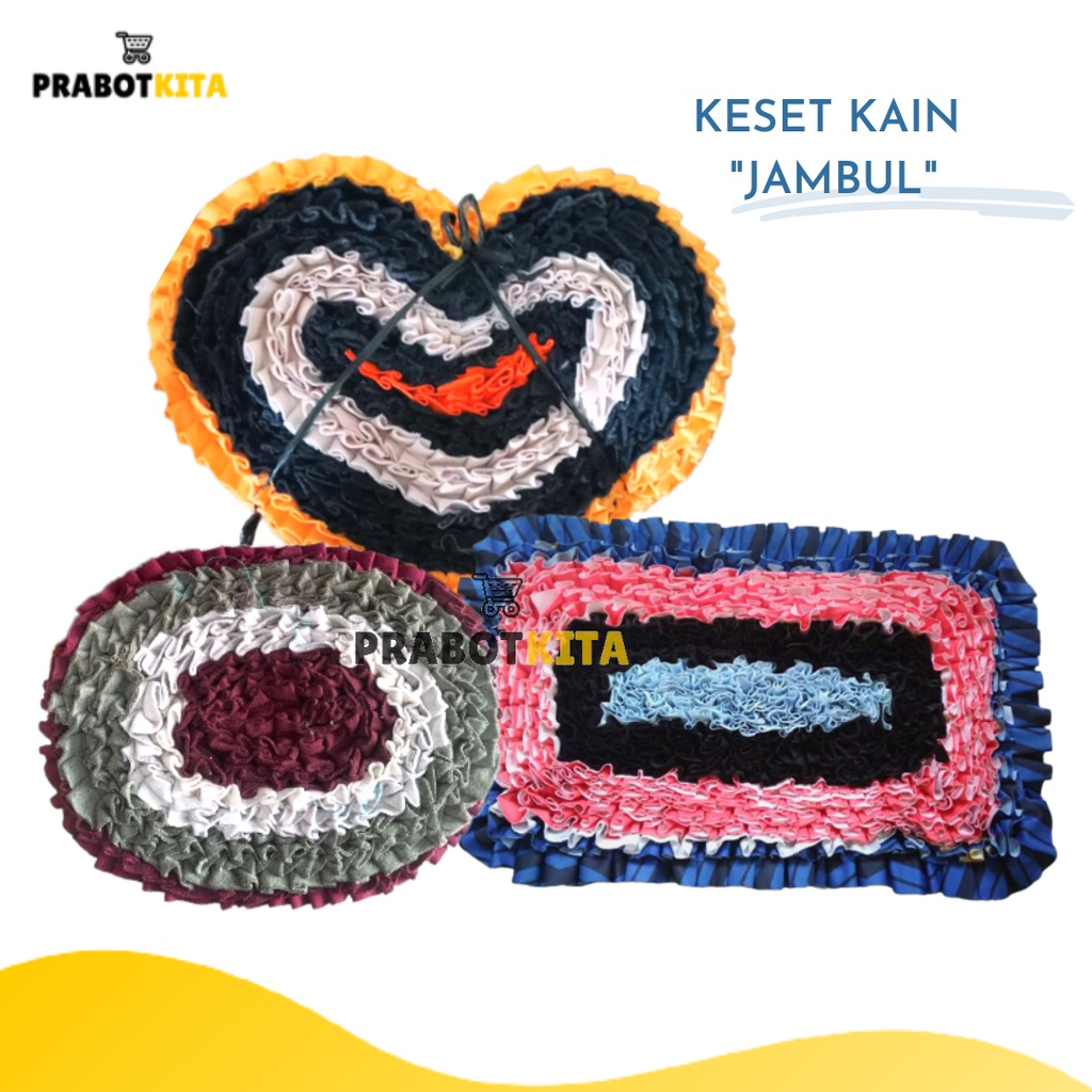 Jual Keset Kain Jambul Besar / Keset Kaki / Keset Lantai Dapur Kamar ...