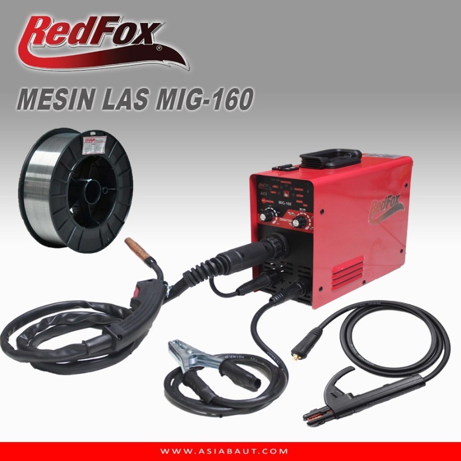 Jual REDFOX Mesin Las MIG 120 A CO2 Tanpa Gas Welding MIG Bonus Kawat Las 1 kg | Shopee Indonesia