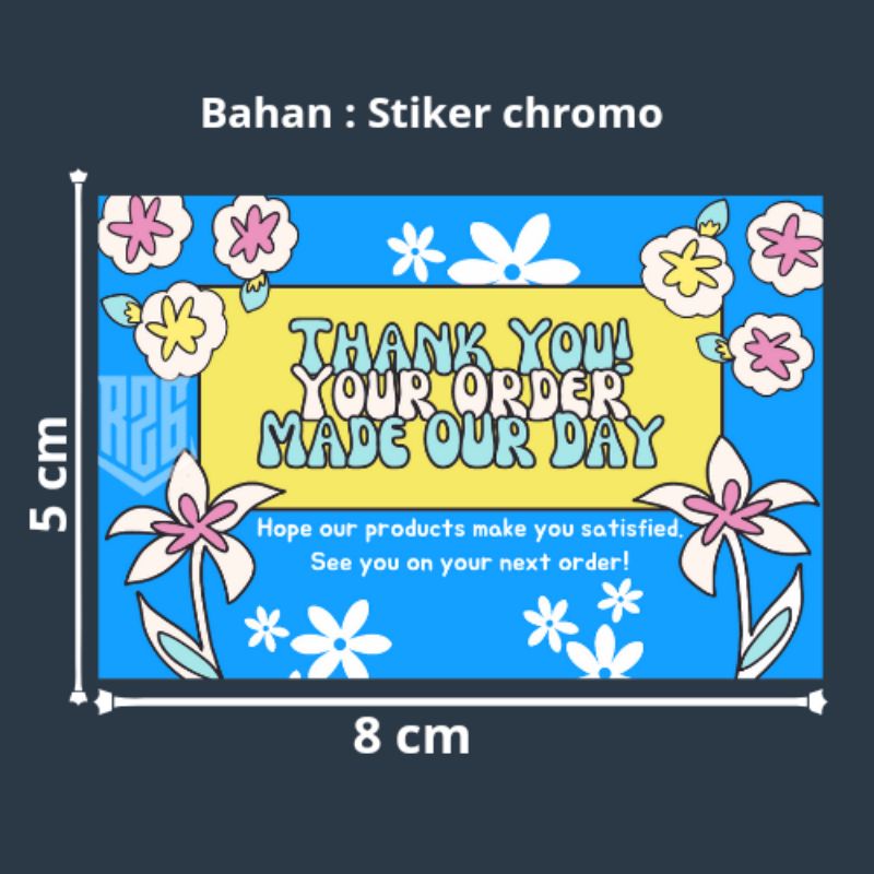 Jual stiker thank you 5x8 cm | stiker ucapan terimakasih stiker label ...