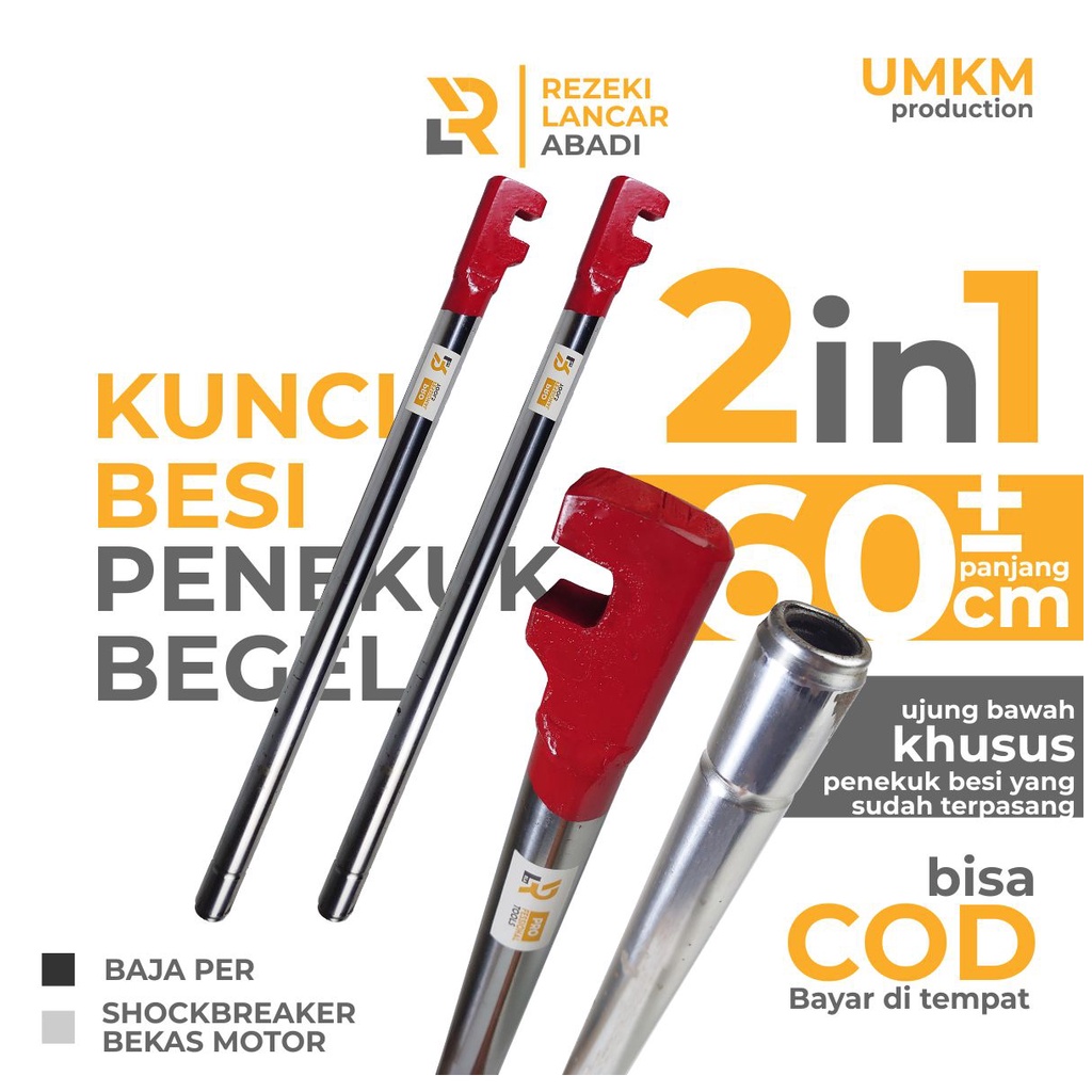Jual 2in1 PENEKUK BESI BETON PLESER 60cm KWALITAS GARANSI MATA KUNCI ...