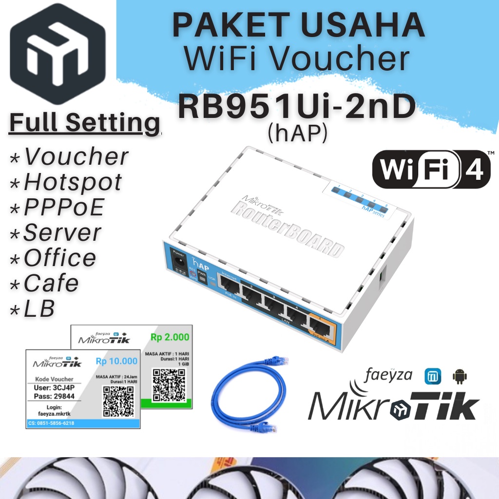 Jual MikroTik RB951Ui 2nD Full Setting Hotspot PPPoE Server Load ...