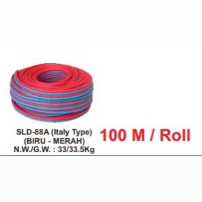 Jual Selang Las Double Heavy Duty 1/4" X 3/8" Wipro Type SLD 88A ...