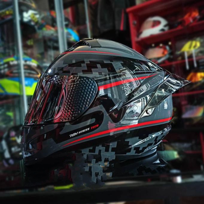 Jual Terlaris Helm Rsv Ff500 Barcode Red Paket Ganteng / Helm Full Face ...