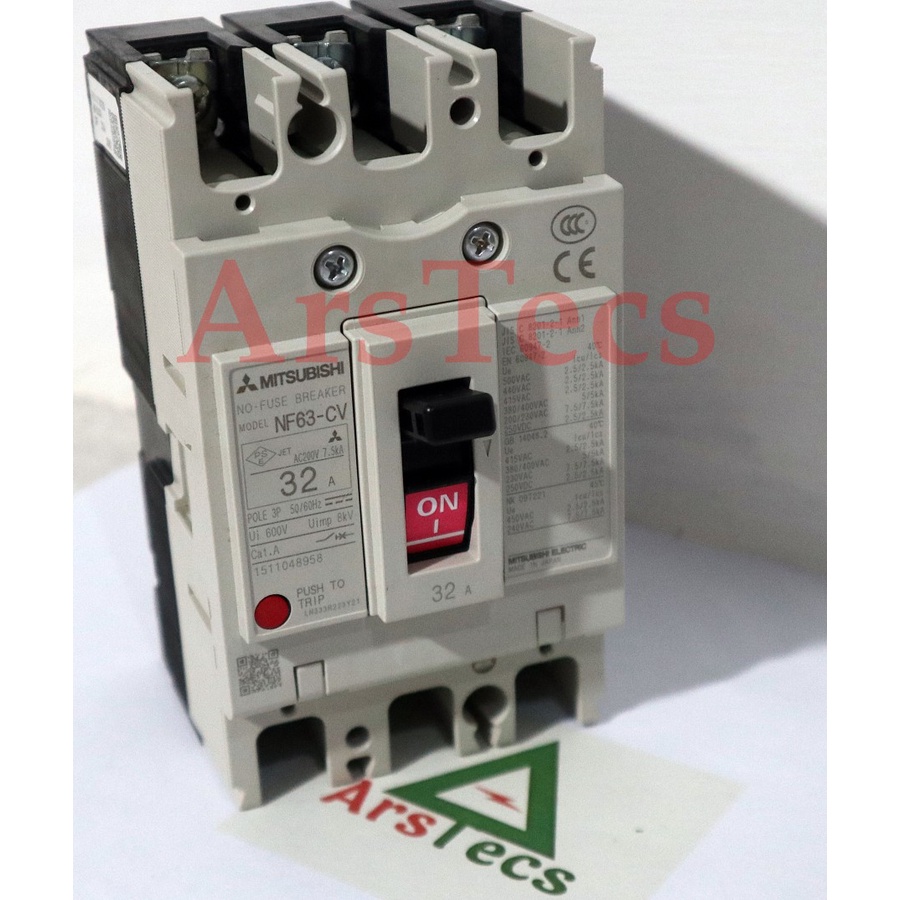 Jual MCB MCCB BREAKER NO FUSE BREAKER NF63-CV 3P 32A MCCB MITSUBISHI ORIGINAL BARU | Shopee ...