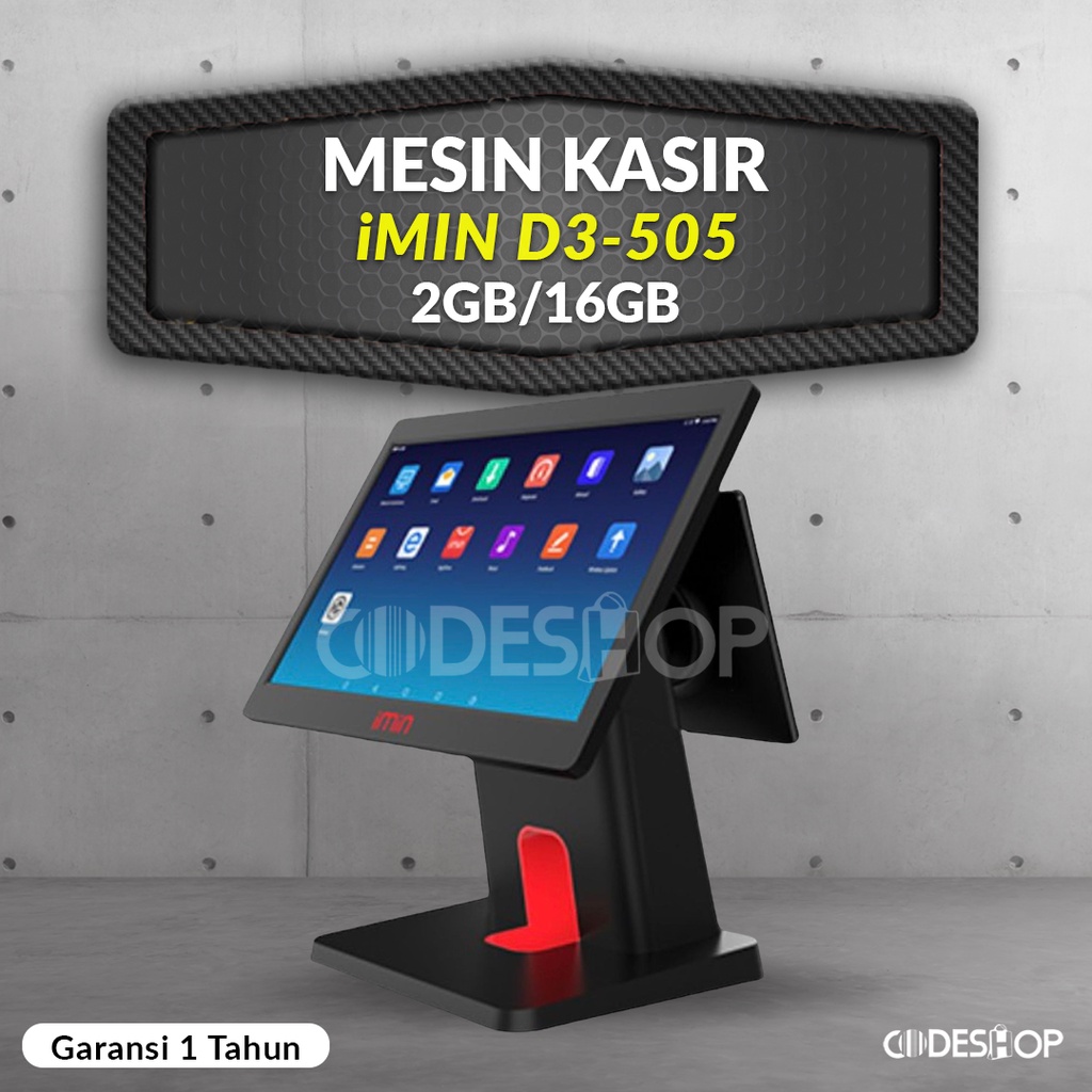 Jual Mesin Kasir POS Android iMin D3-505 Dual Display Touchscreen 2GB ...
