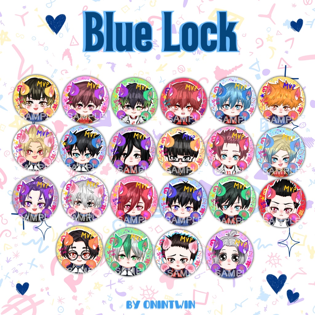 Jual BLUE LOCK button pin by onintwin / pin button bluelock | Shopee ...