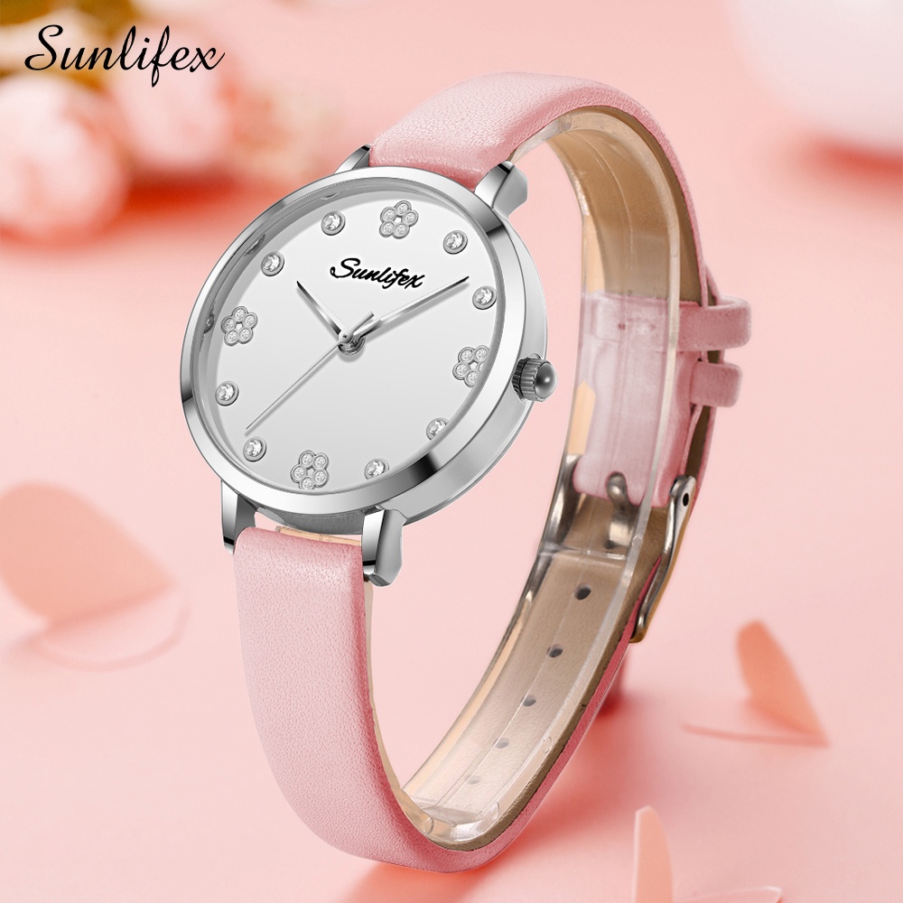 Jual Sunlifex Jam Tangan 8007 Original Anggun Mode Berlian Display ...