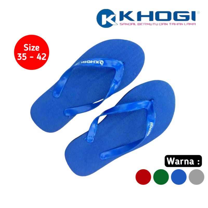Jual KHOGI Warna Original Sandal Jepit Karet Murah | Shopee Indonesia